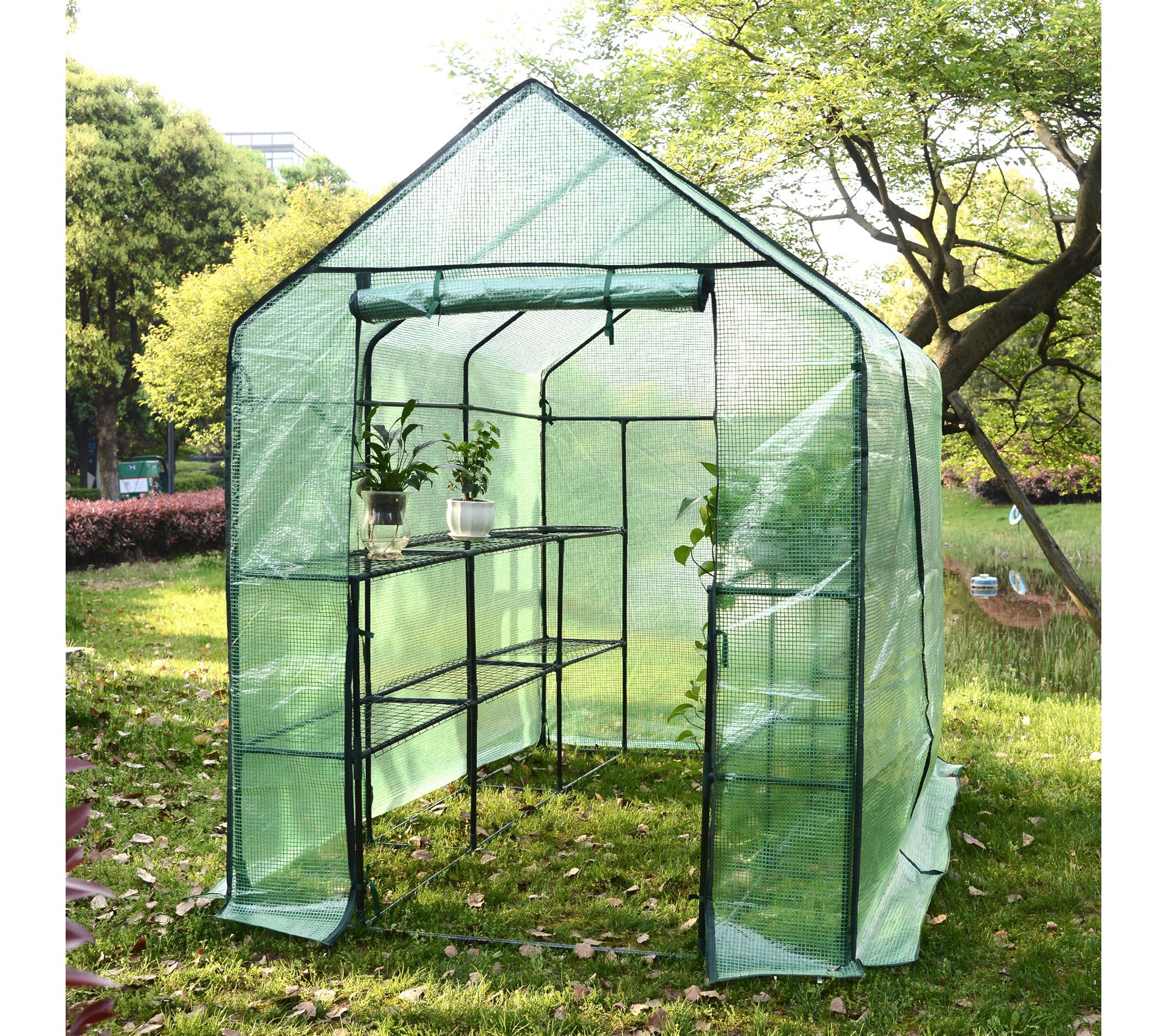 Serre De Balcon/jardin/terrasse En Pe. Serre À Tomate Avec Porte ...