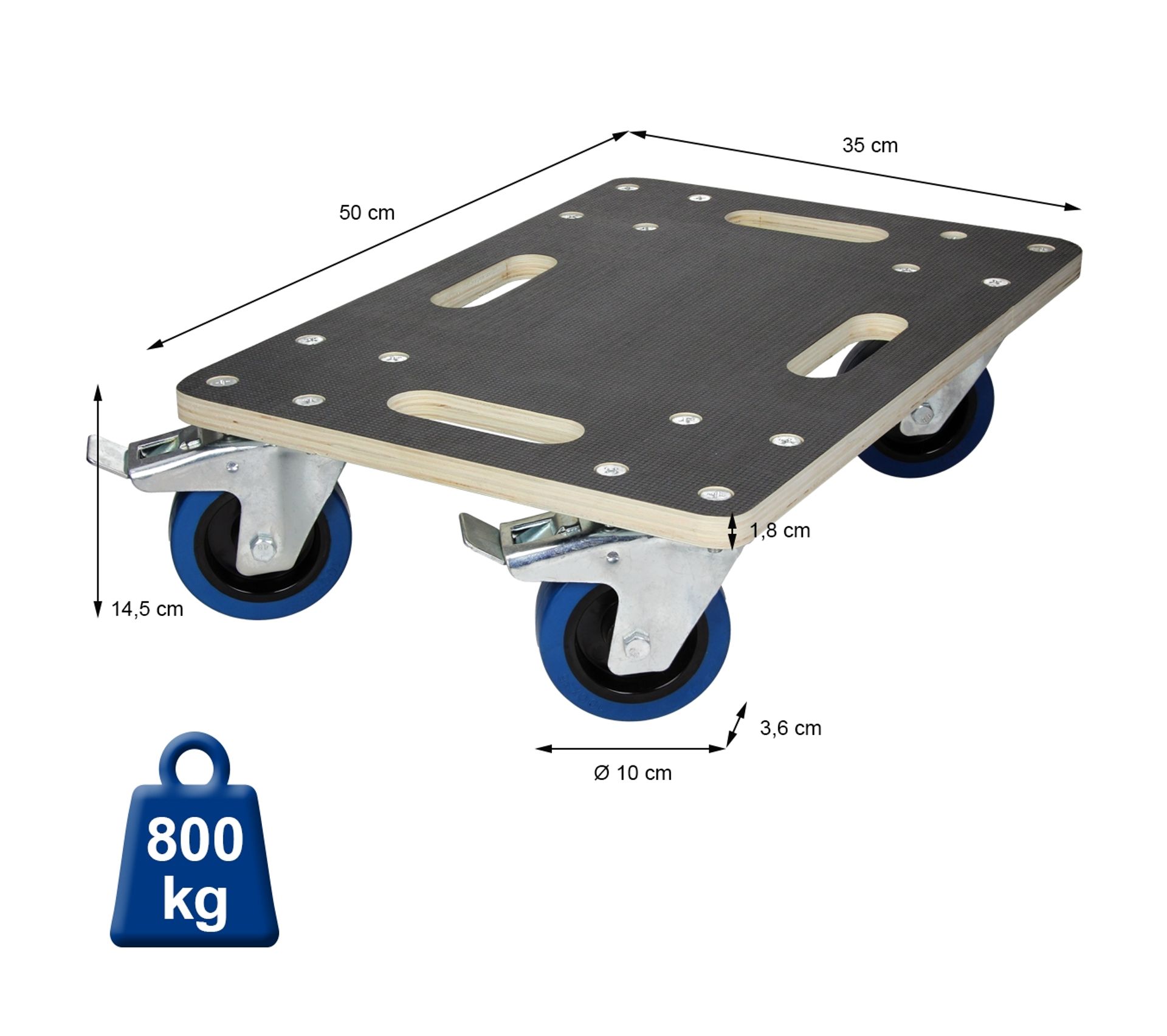 Chariot Déménagement À Roues Transport Charges Lourdes 35x50 Cm Jusqu'à ...