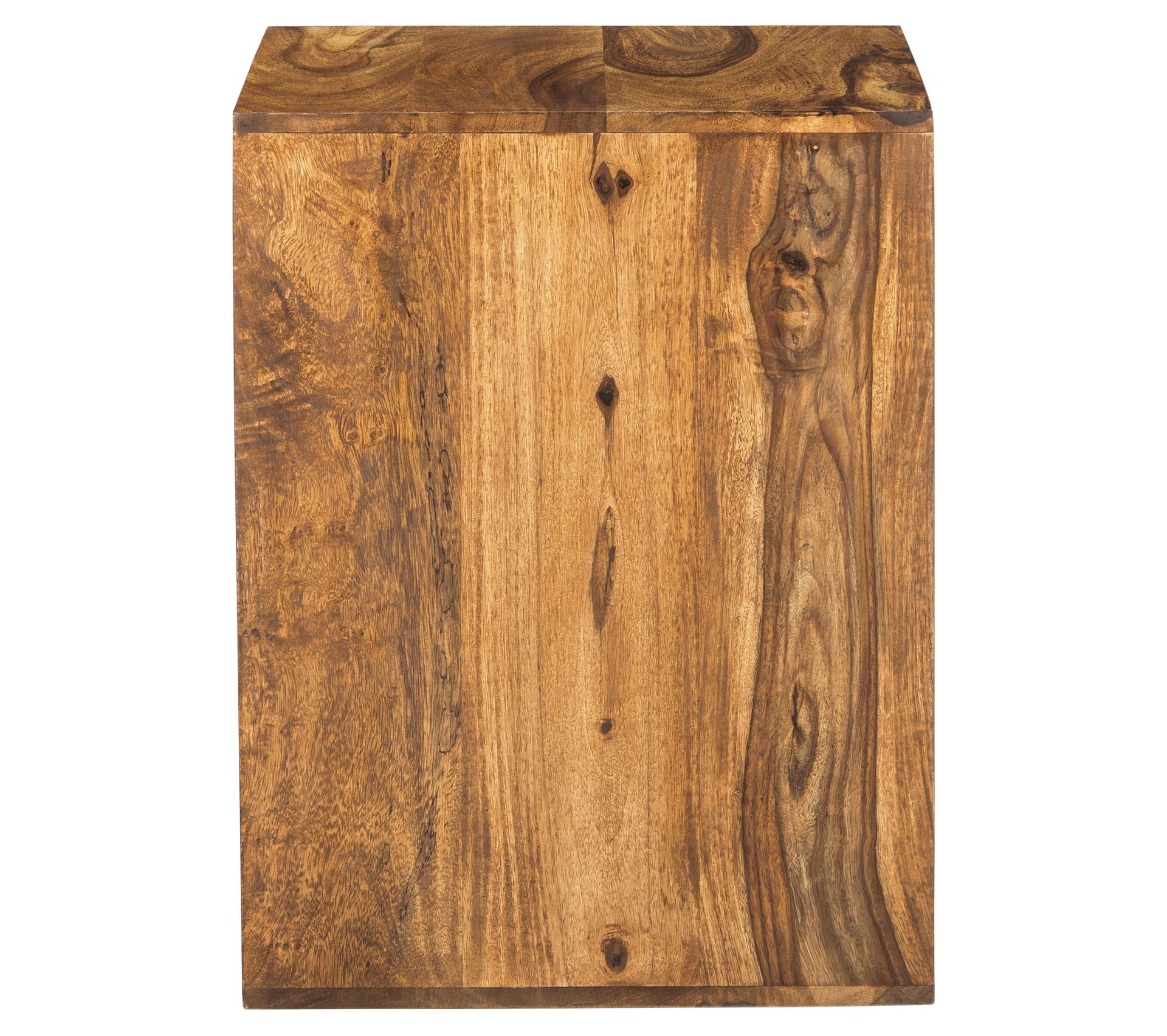Table Basse Rustique Forme Cube Table D´appoint En Bois De Sheesham ...