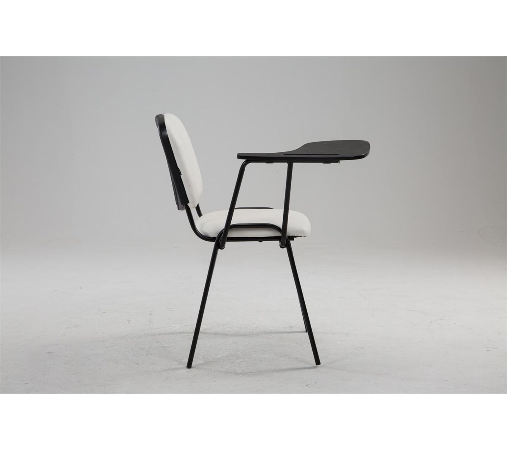 Chaise Ken En Similicuir Avec Tablette Rabattable Blanc - Chaise ...