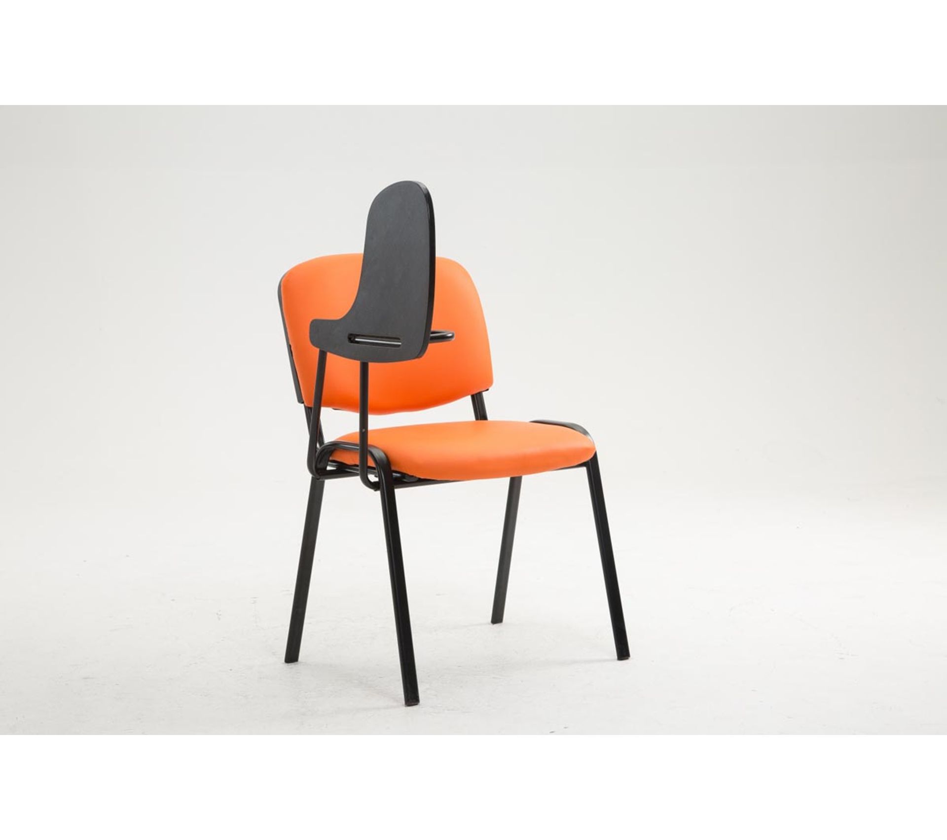Chaise Ken En Similicuir Avec Tablette Rabattable Orange - Chaise ...