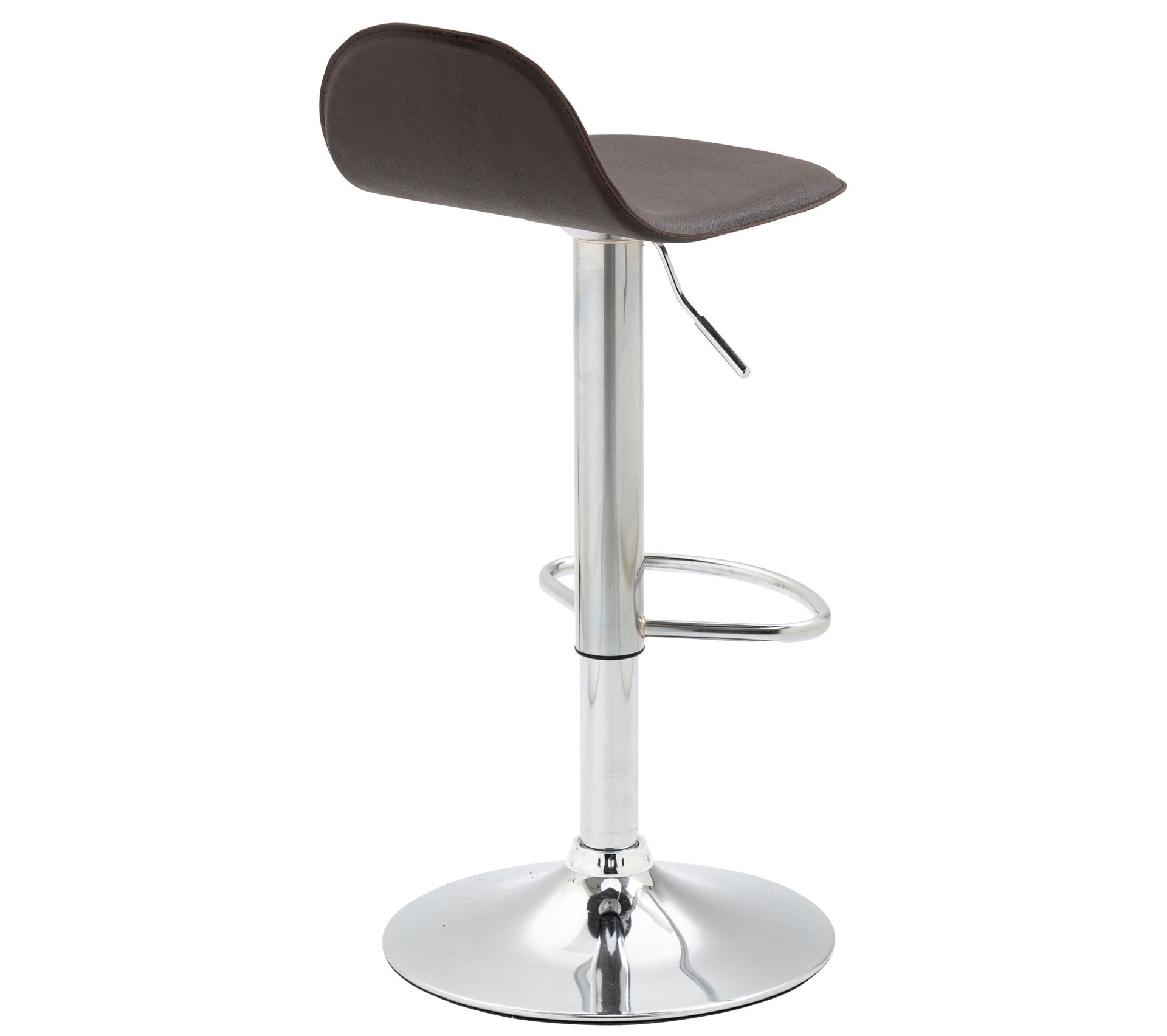 Tabouret De Bar Design Lana V2 Similicuir Marron/chrome - Tabouret BUT