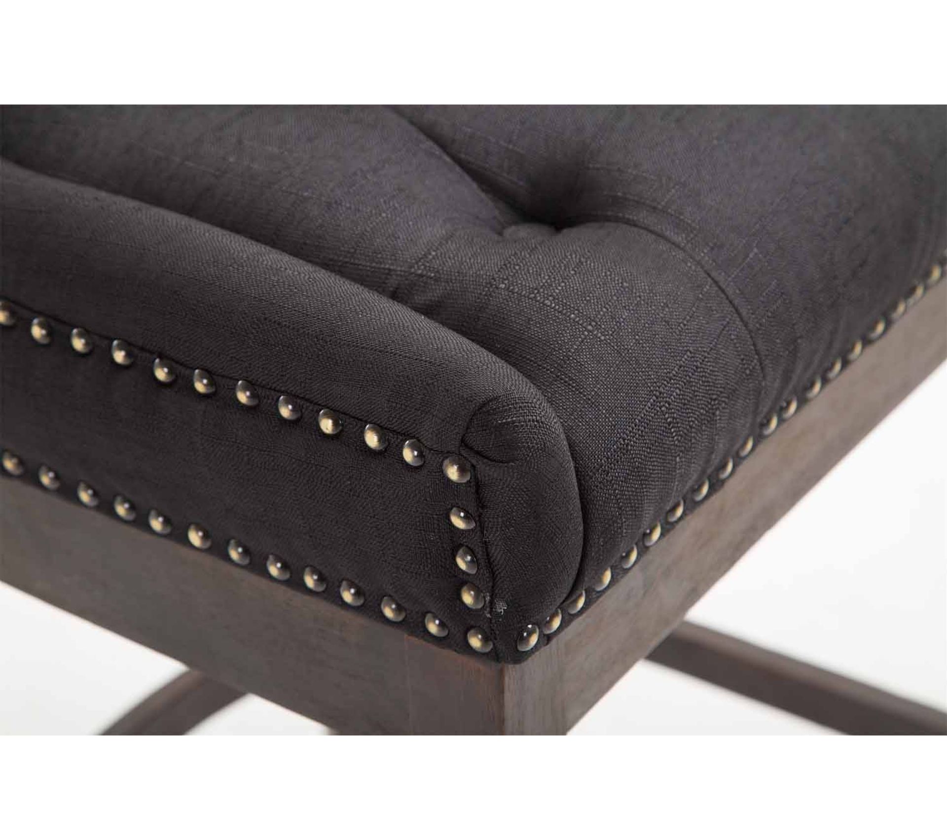 Tabouret De Bar Lakewood Tissu Piètement Antique Noir - Tabouret BUT