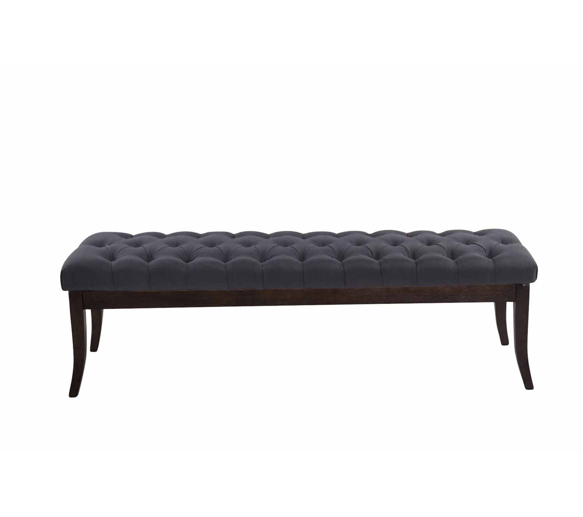 Banc Ramses Tissu Antique Sombre Noir /150 Cm - Banc BUT