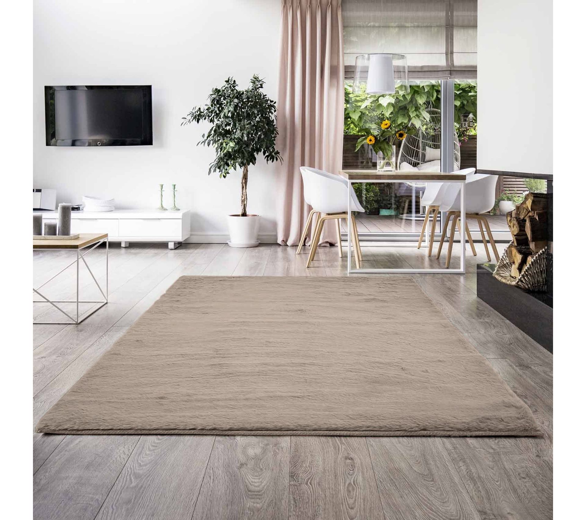 Soft - Tapis À Toucher Tout Doux Cocon Beige/taupe 160 X 230 Cm - Tapis ...