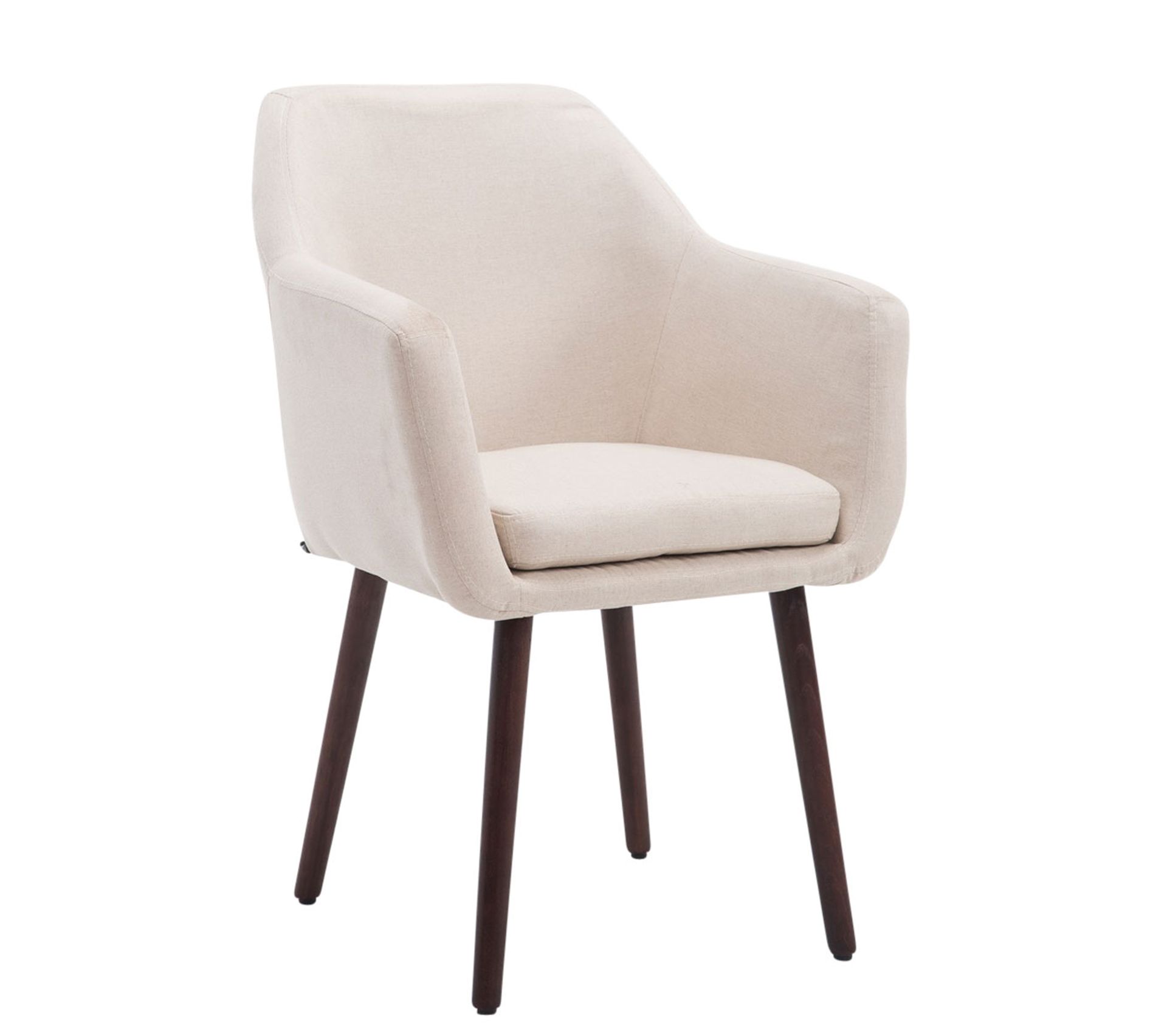 Chaise De Salle À Manger Utrecht En Tissu Avec Pieds En Bois Beige ...