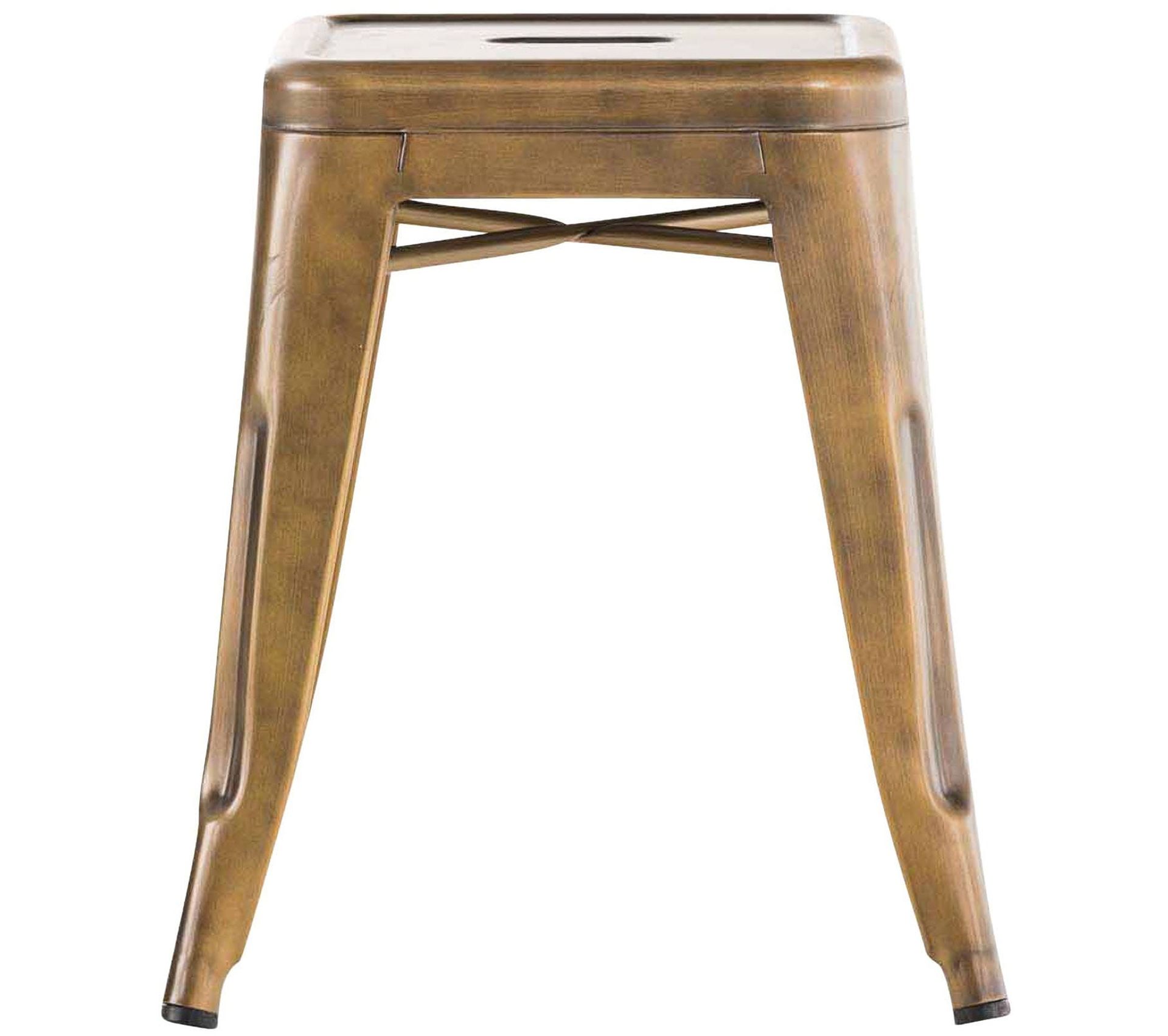 Lot De 4 Tabourets Bas Au Style Industriel Armin En Métal Or - Tabouret BUT