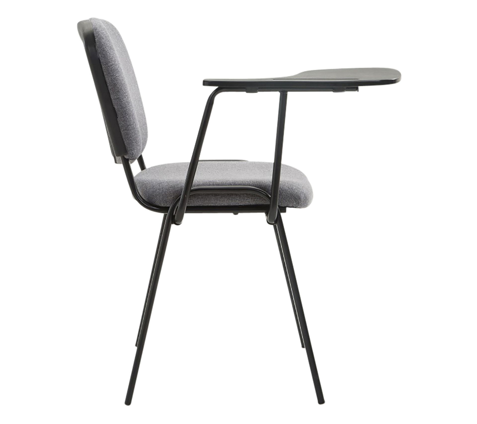 Lot De 4 Chaises Ken En Tissu Avec Tablette Rabattable Gris - Chaise ...