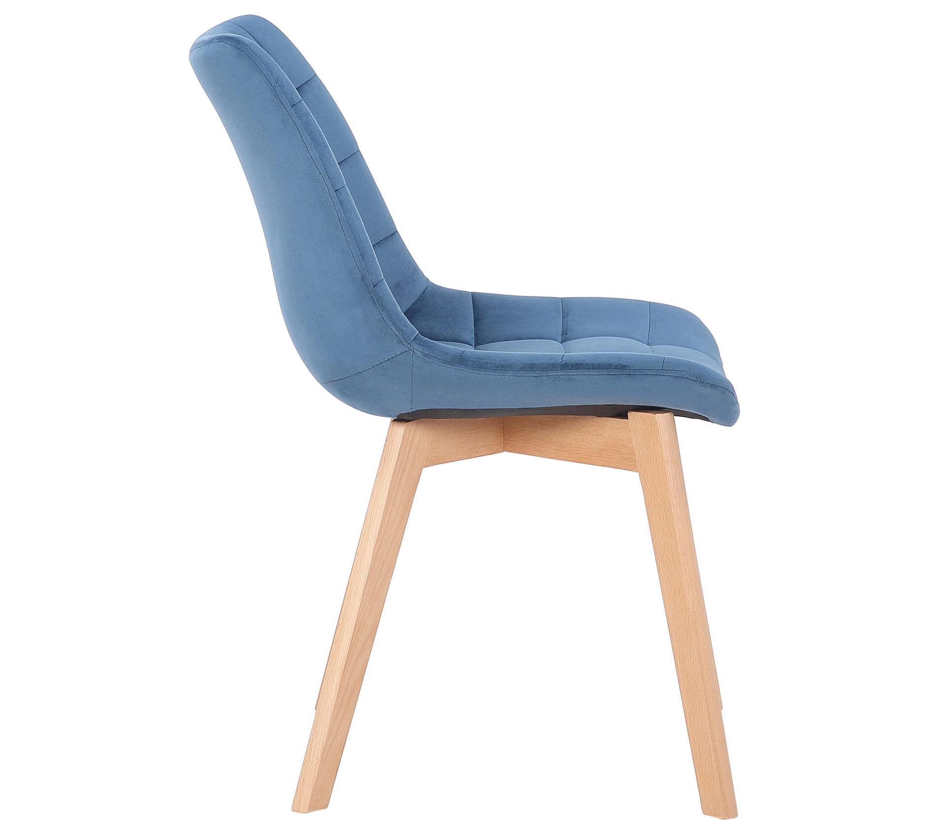 Lot De 2 Chaises De Salle À Manger Passaic Velours Avec Pieds En Bois ...
