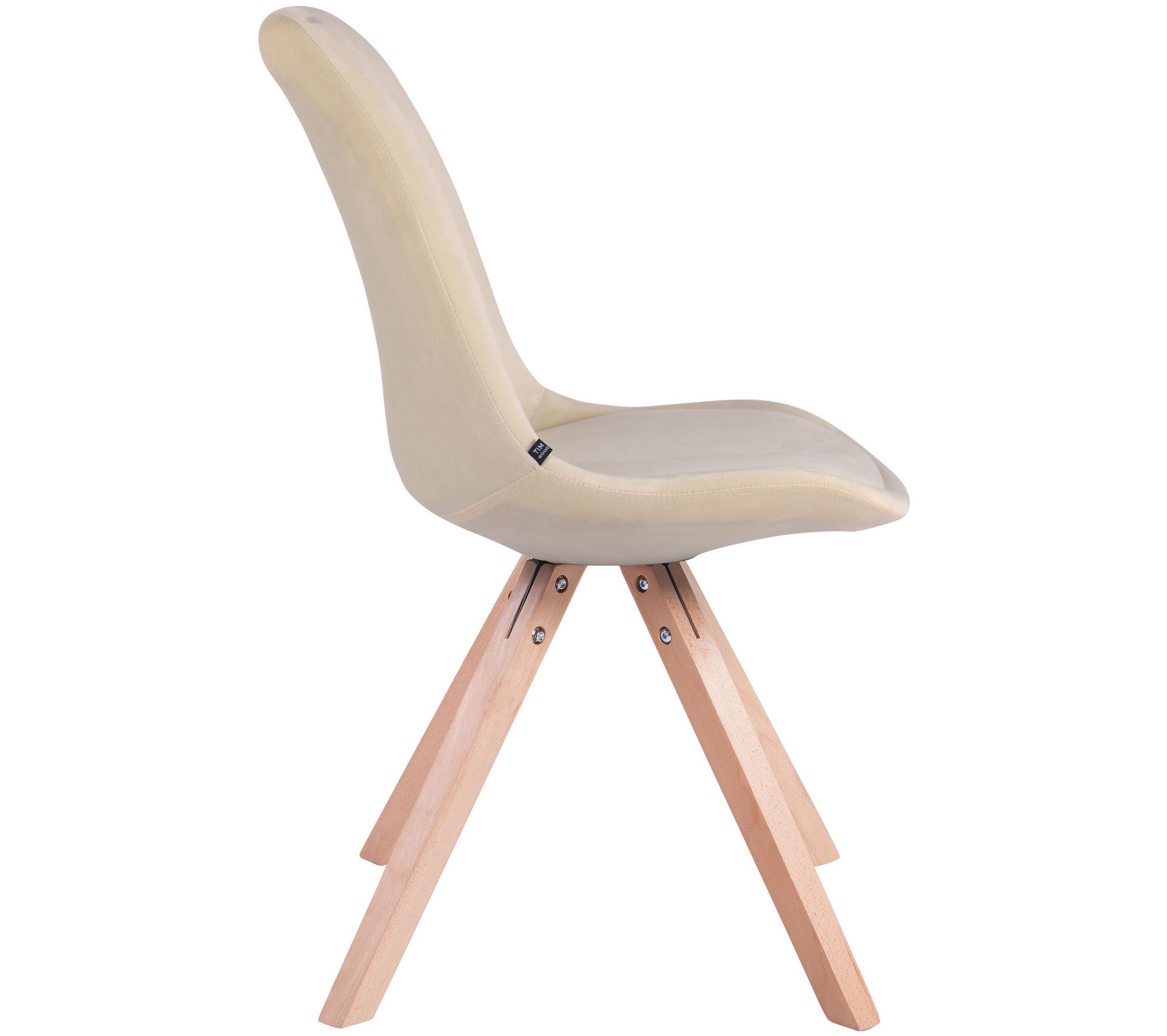 Lot De 4 Chaises De Salle À Manger Toulouse Velours Pieds Carrés Bois ...