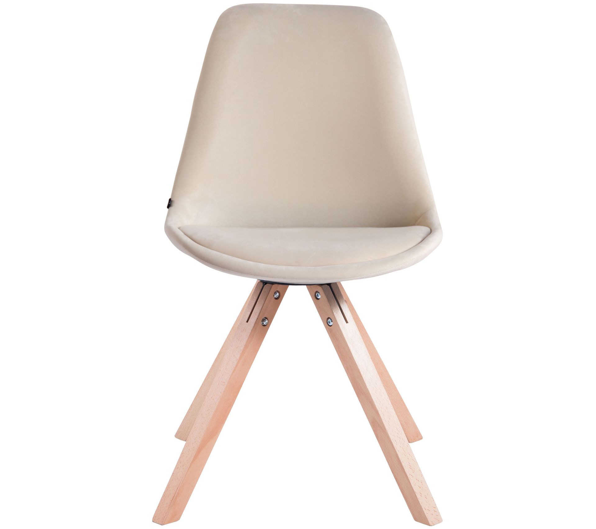 Lot De 4 Chaises De Salle À Manger Toulouse Velours Pieds Carrés Bois ...