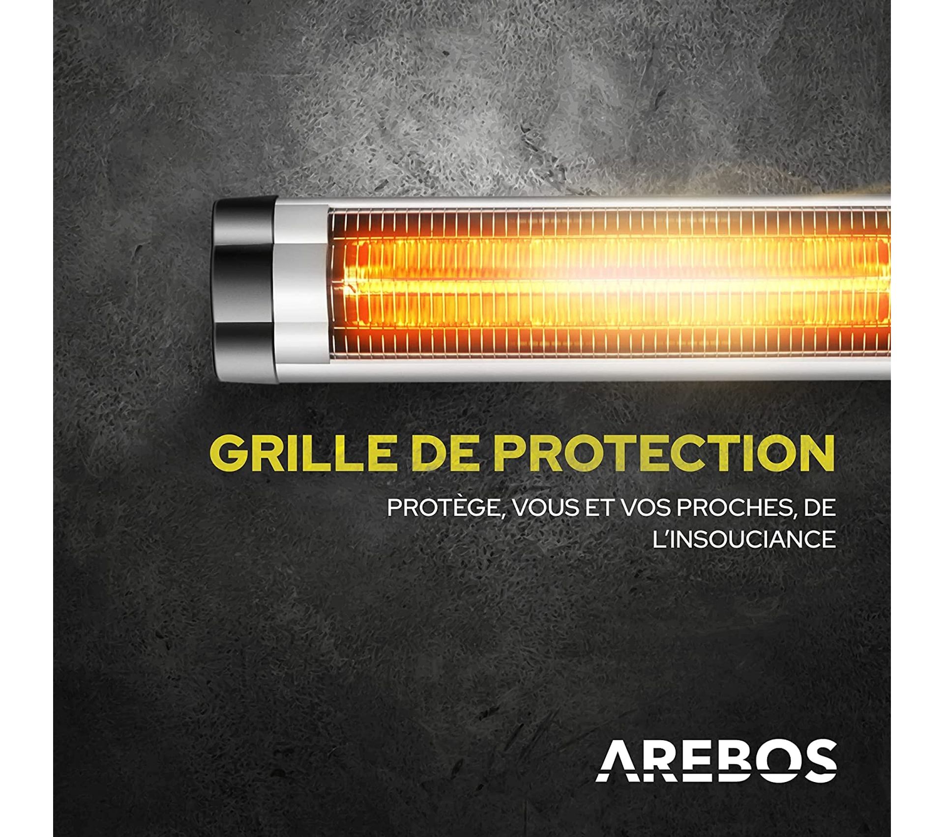 Radiateur Infrarouge Chauffage Radiant Terrasse Unité Murale 2500w ...