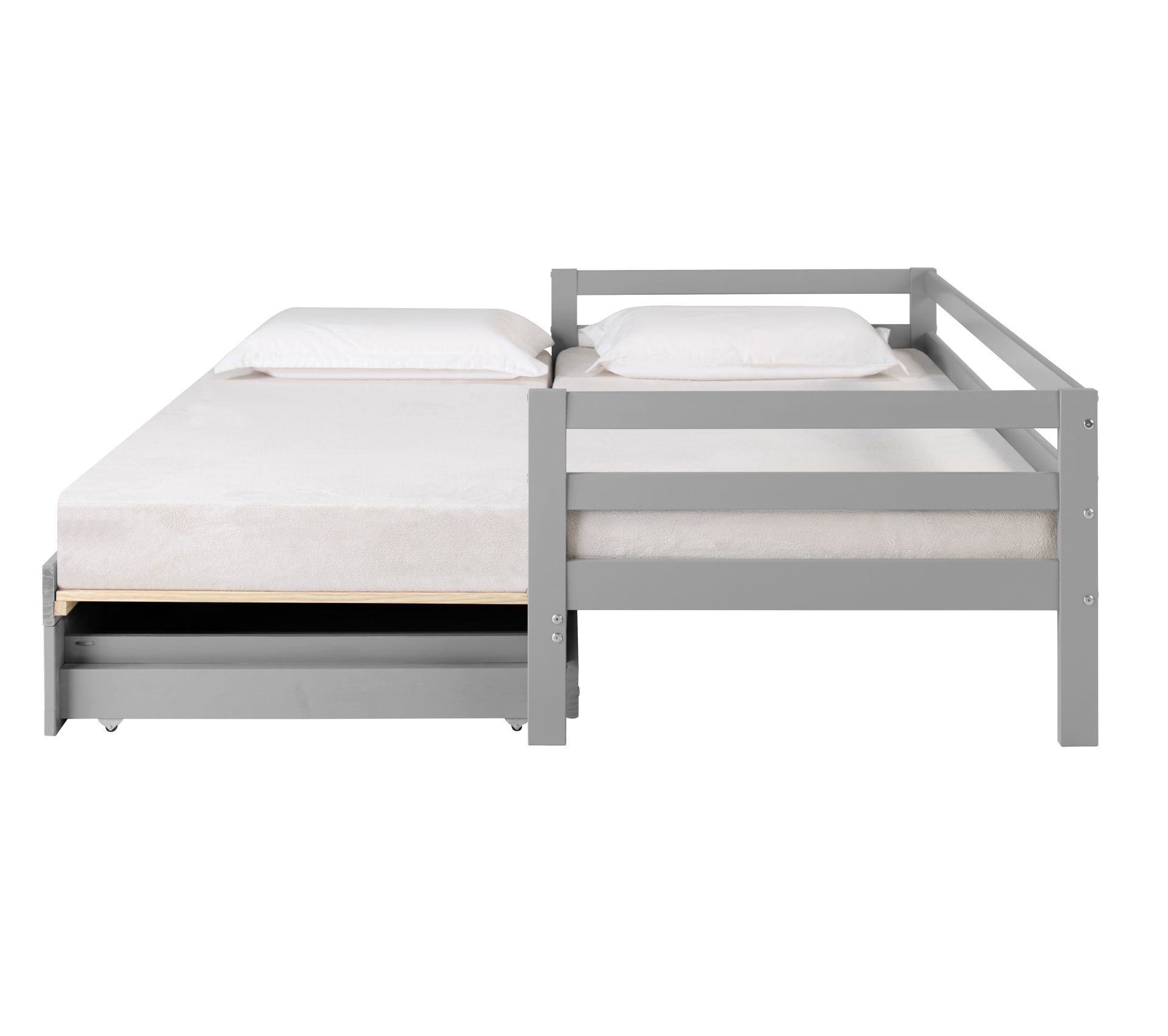 Lit extensible 90/180x190 cm BLOOM Gris - Lit gigogne BUT