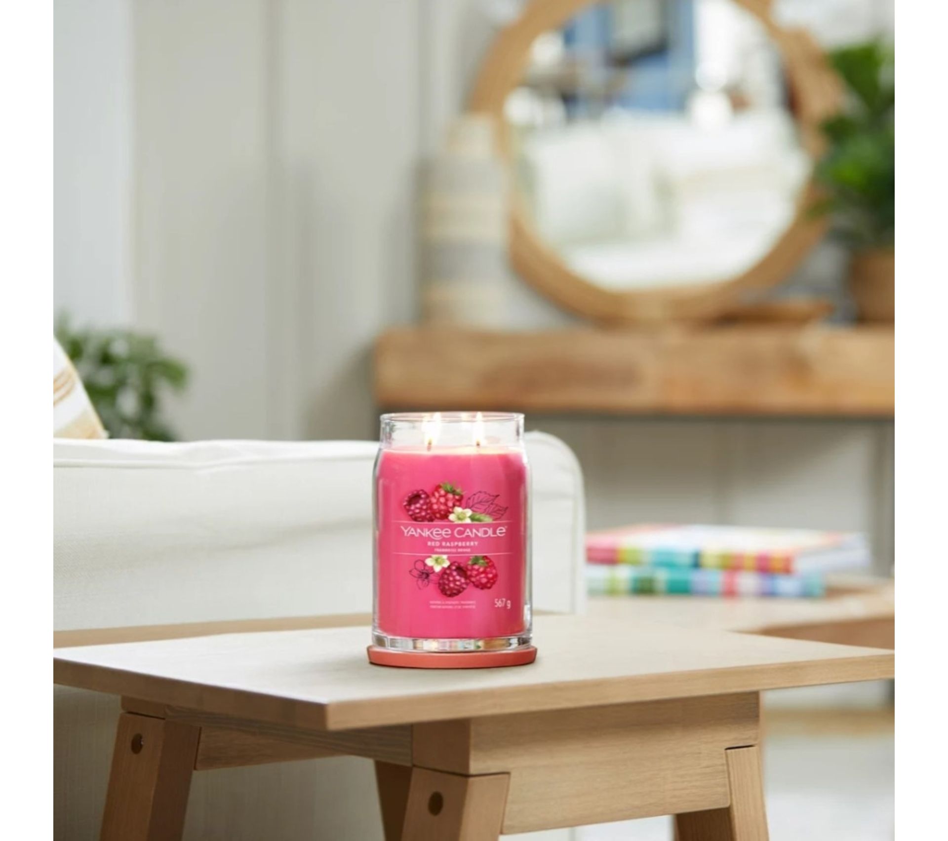 Bougie Signature Framboise Rouge Grand Modèle - Bougie BUT