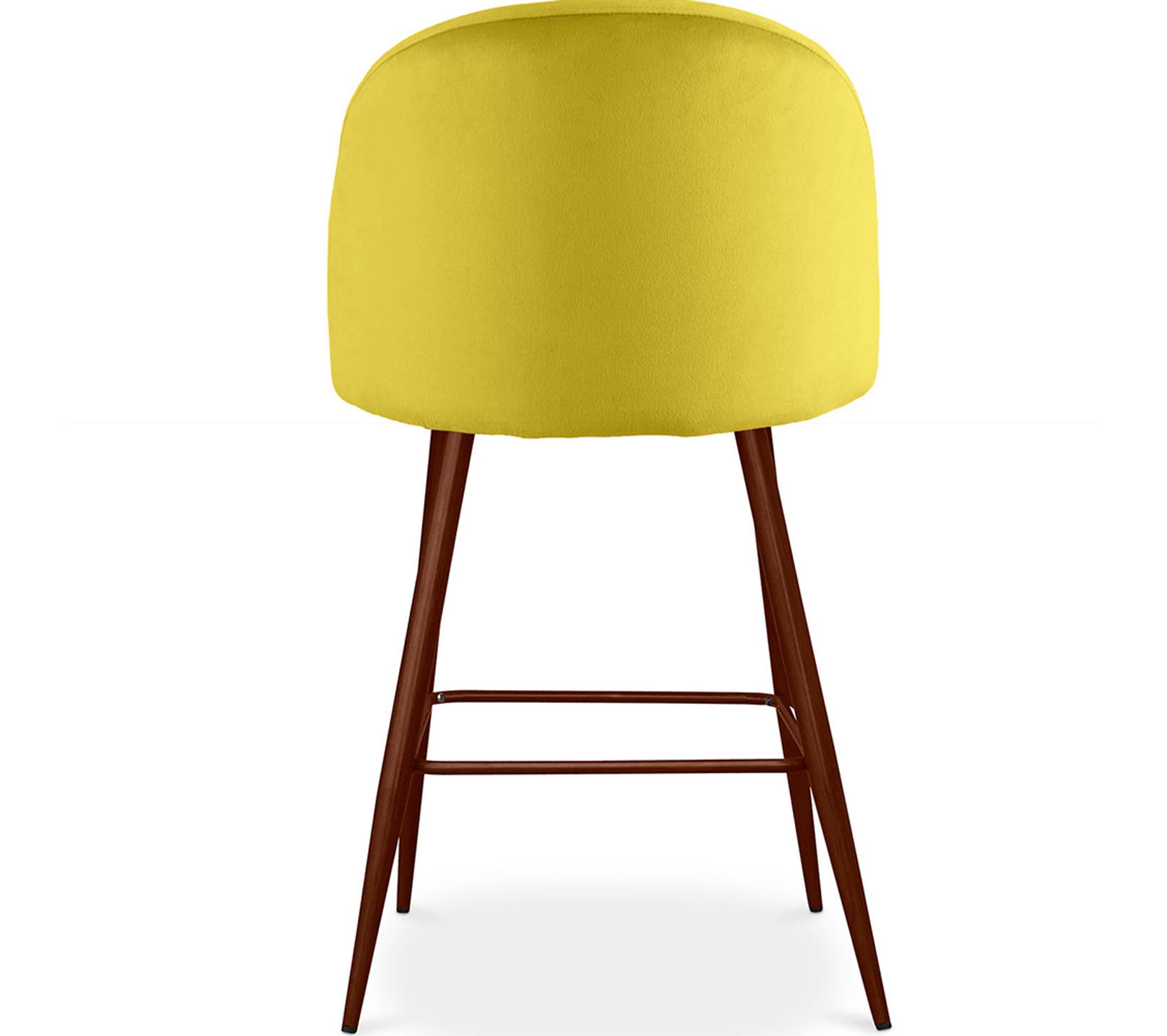 Tabouret Tapissé En Velours - Design Scandinave - Bennett Crème - BUT