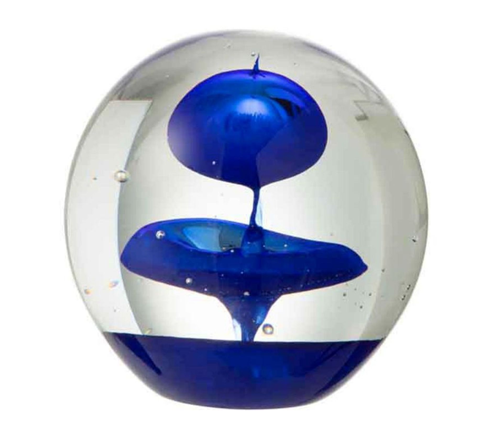 Presse-papier Déco "bulle En Verre" 10cm Bleu - Statue - Objet à poser BUT