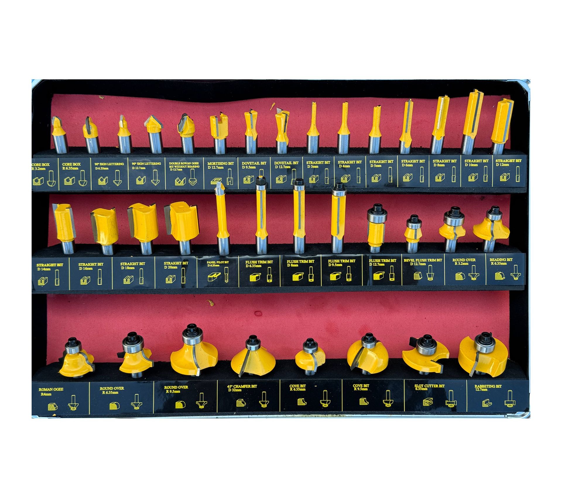 Dom Lot De 35 Embouts De Fraisage Pour Fraiseuse - Défonceuse - Toute l ...