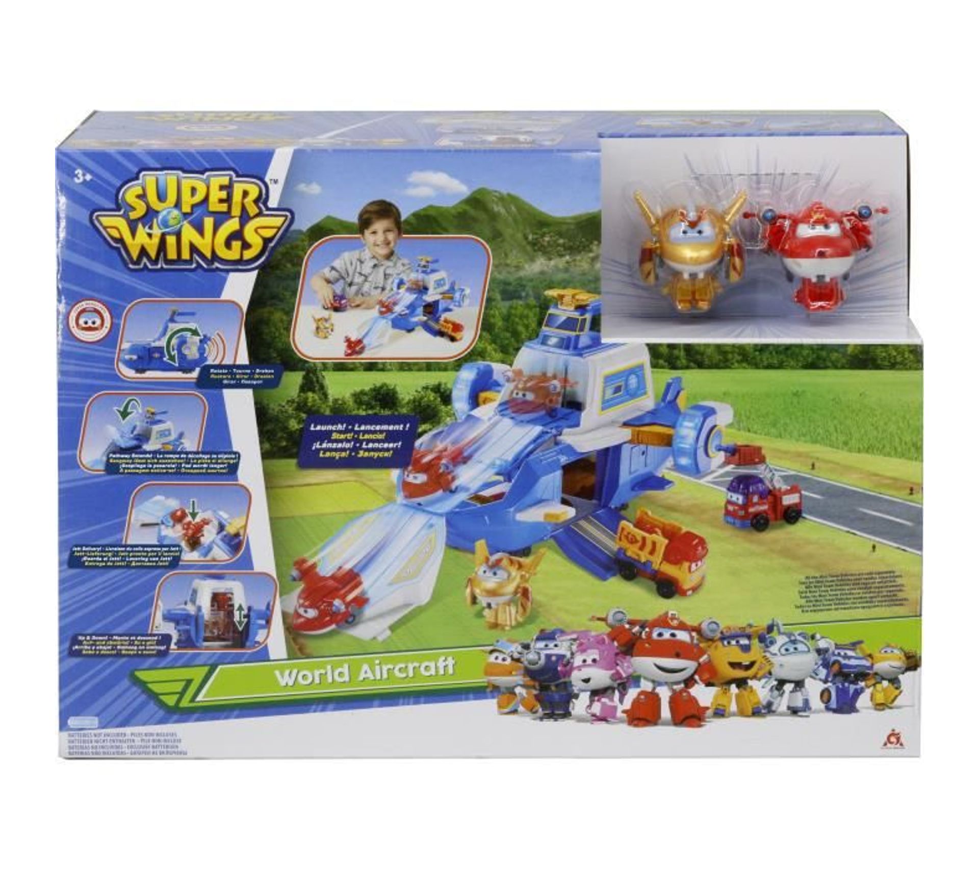 Playset Aéroport World Aircraft +2 Figurines Transform-a-bots - Super ...