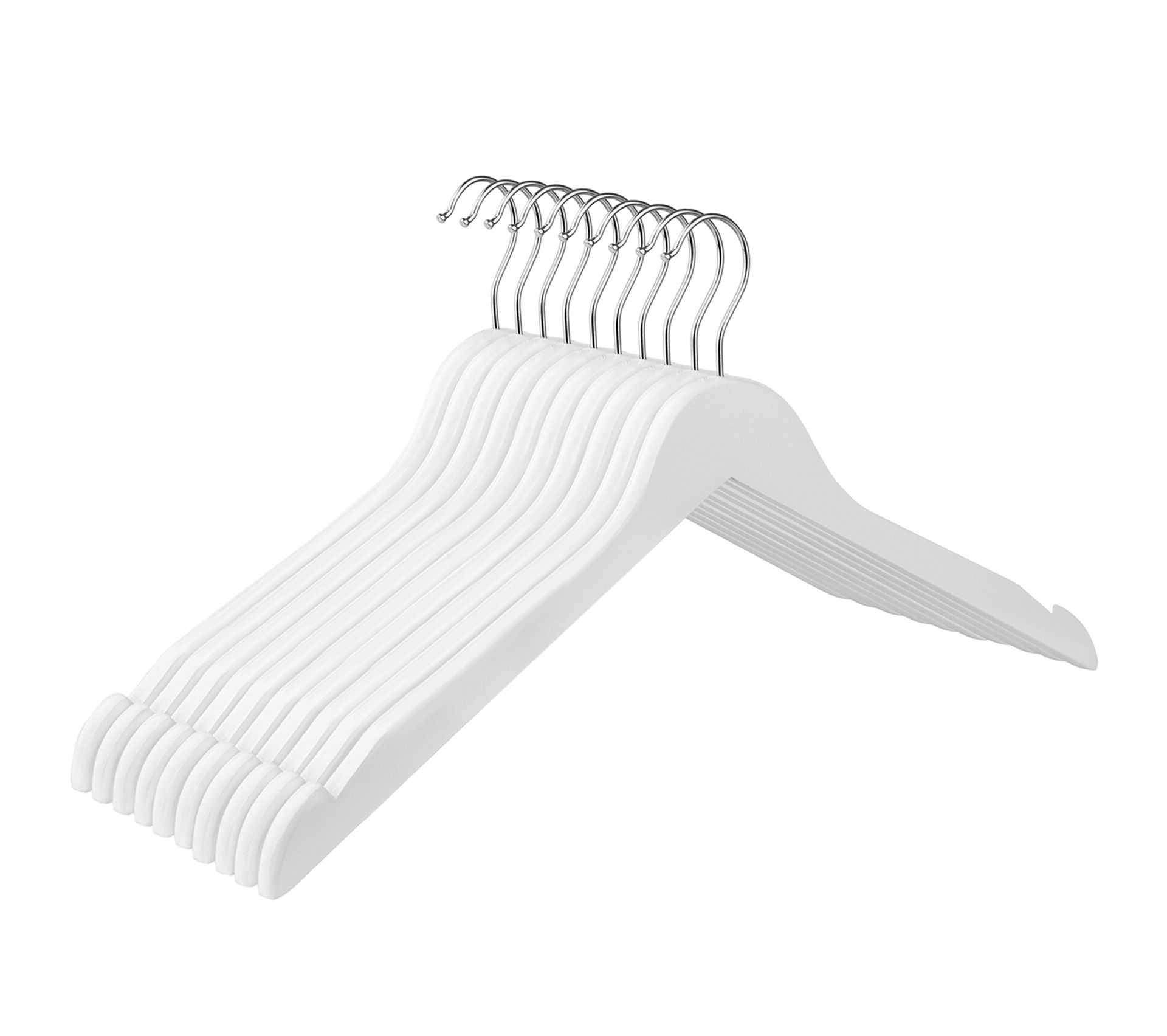 Lot de 20 Cintre Bois Blanc - Cintre et crochet BUT