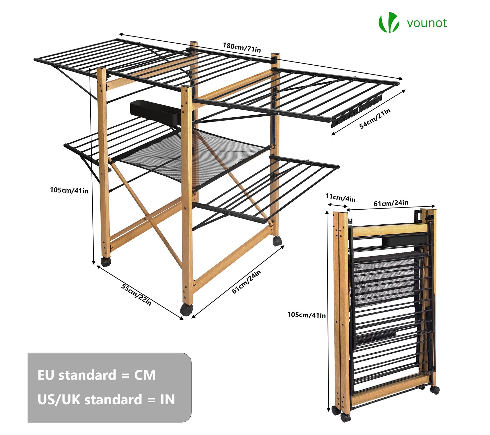 Séchoir à Linge Etendoir Deluxe Pliable Grande Capacité Séchage Style ...