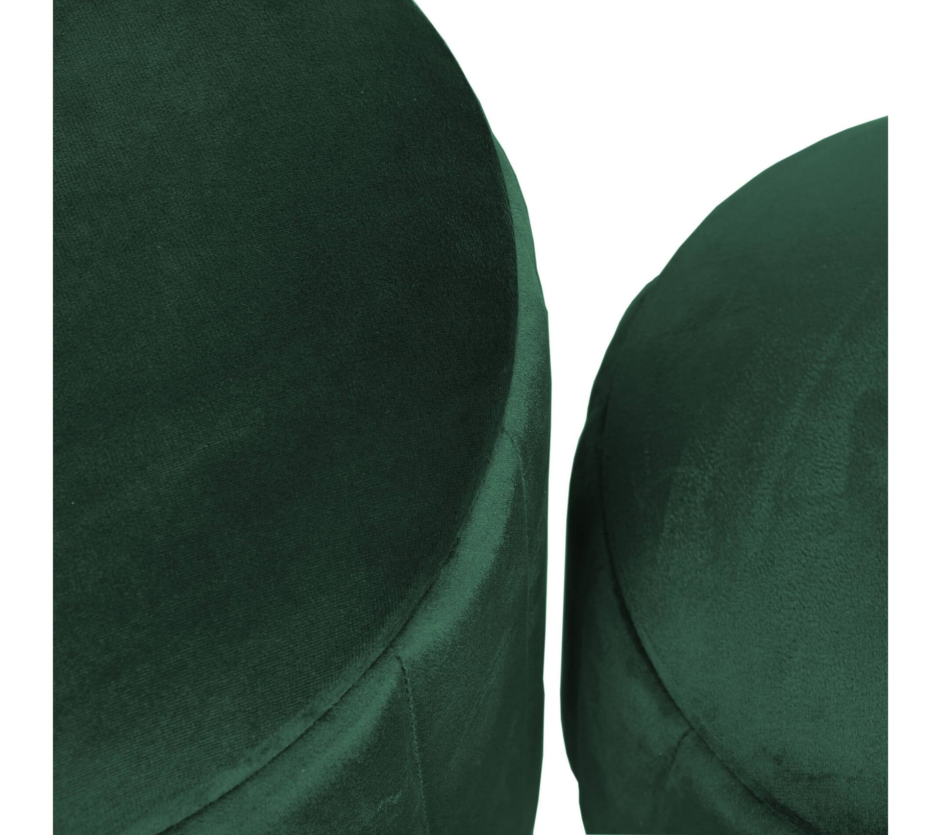Set 2 Poufs En Velours Vert Tabourets Rembourrés - Pouf - Poire BUT