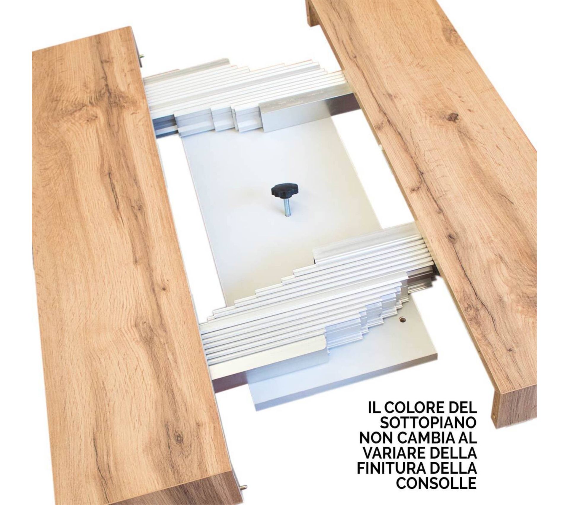 Console Extensible 90x40/300 Cm Ghibli Evolution Frêne Blanc Cadre Anthracite - Table console BUT