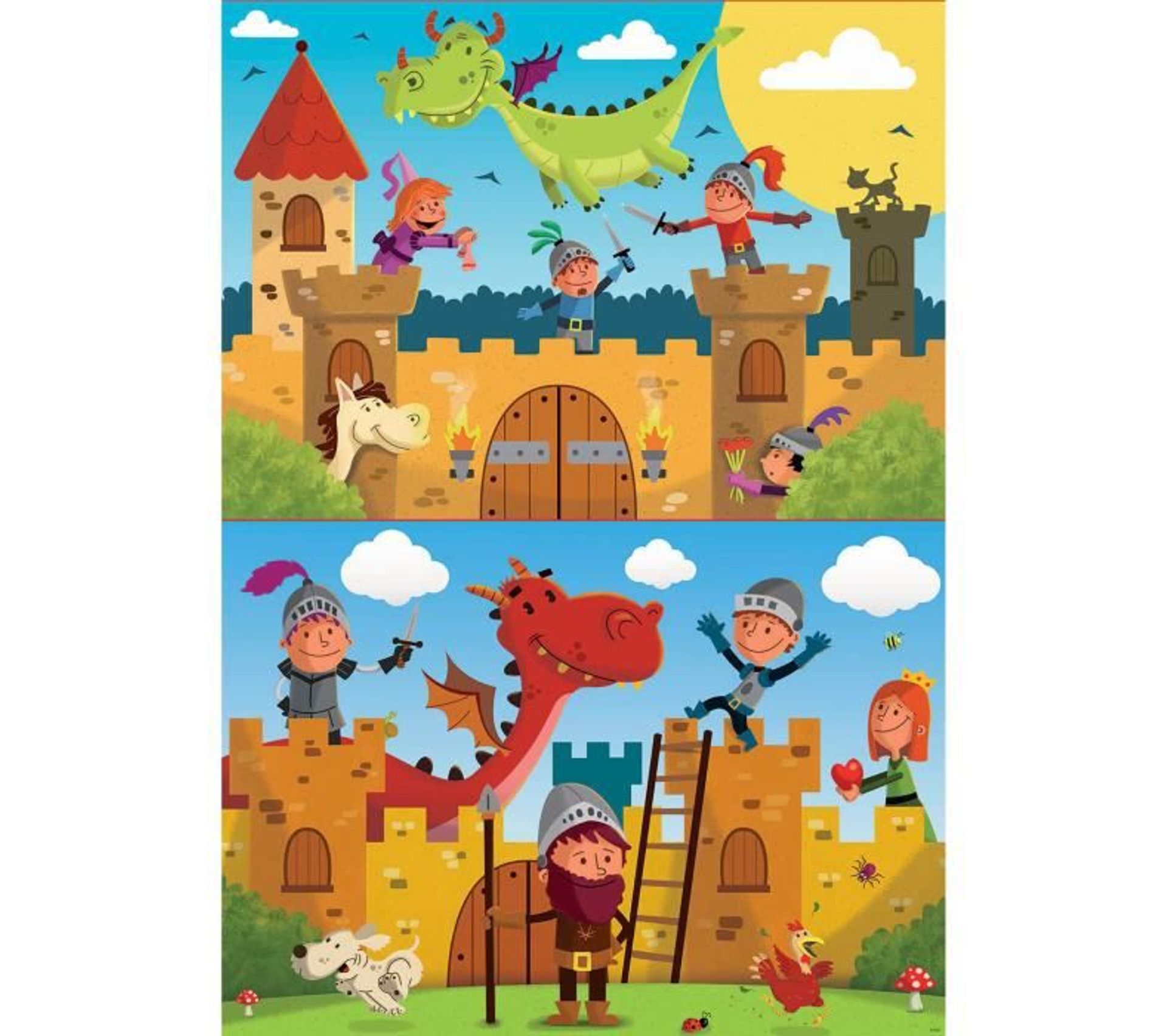 Puzzle Dragons Chevaliers 2x48 PCs - Jeux - Jouets BUT