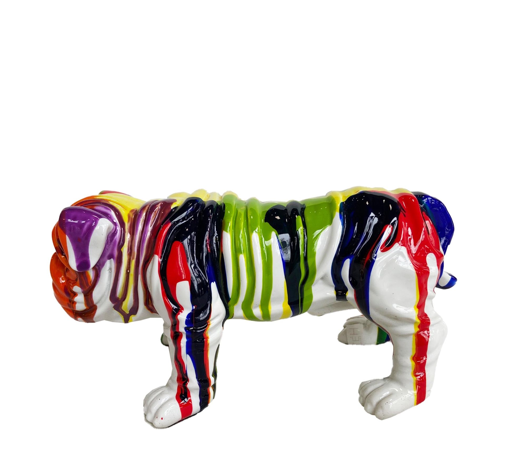 Figurine Bulldog Troy 23x14x11 Cm Multicolore - Statue - Objet à poser BUT
