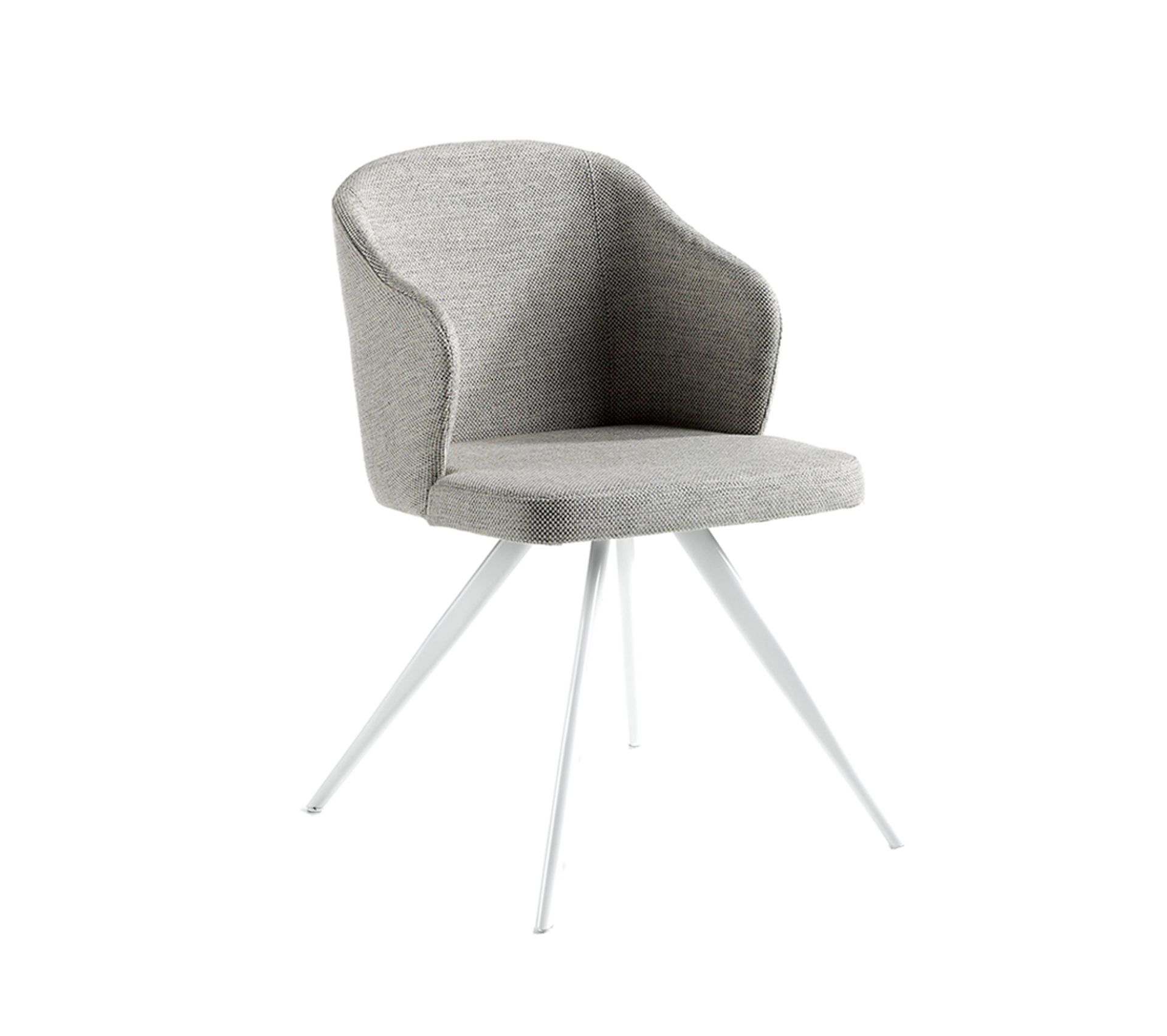 Chaise En Tissu Et Acier Blanc Contemporain - Chaise BUT