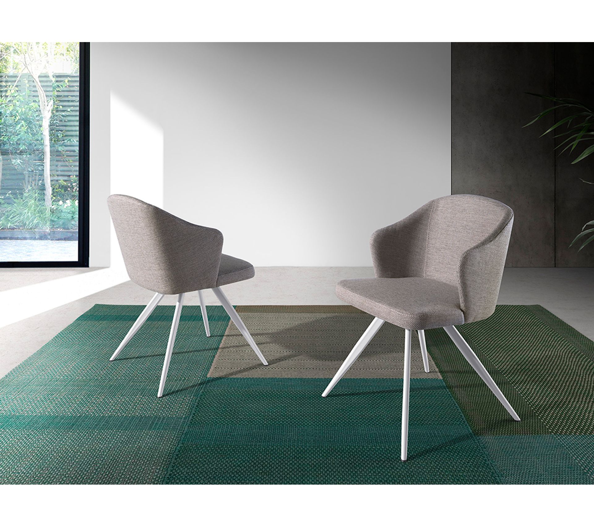 Chaise En Tissu Et Acier Blanc Contemporain - Chaise BUT