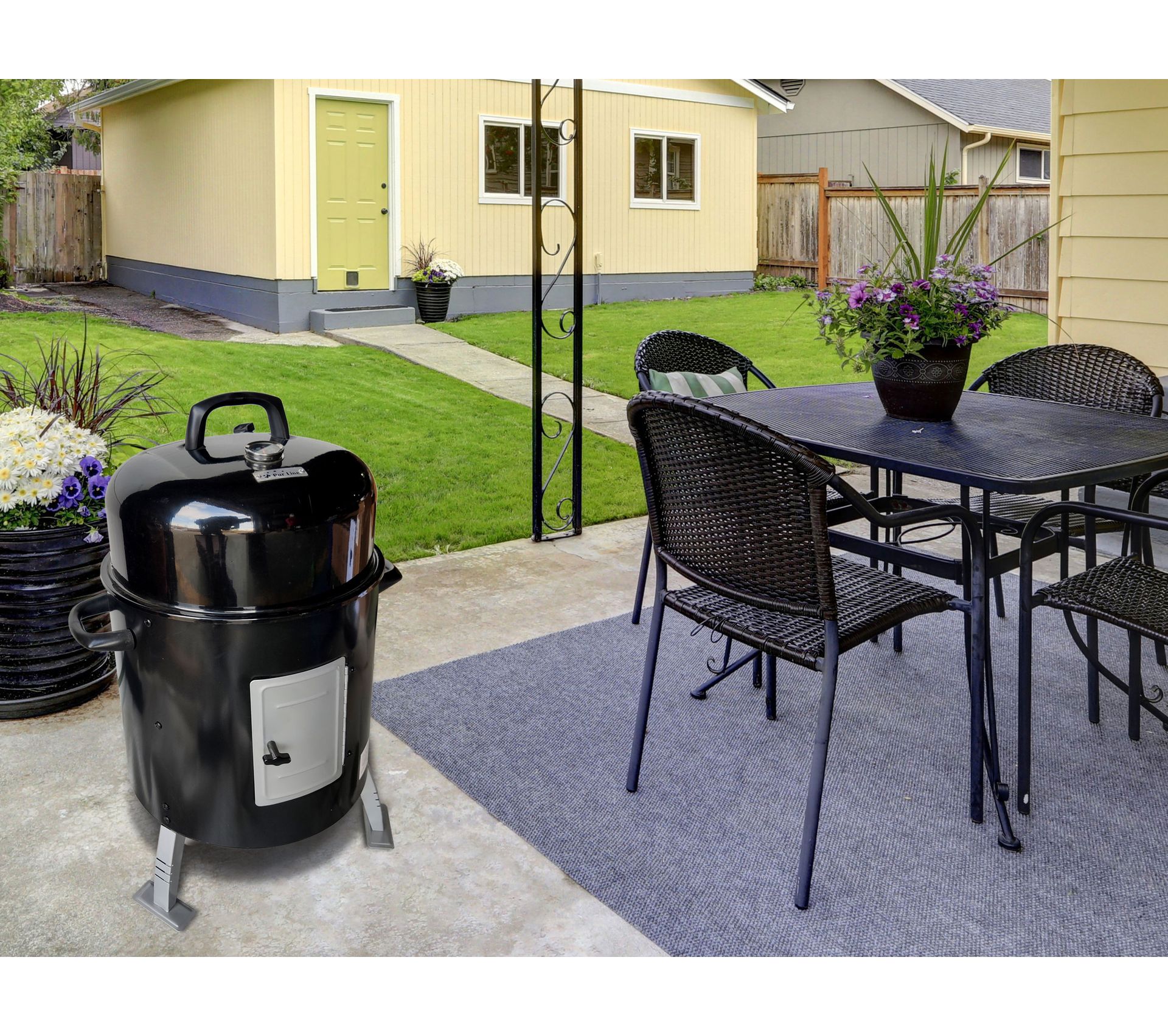 Barbecue 3-en-1 Avec Fumoir, Rôtissoire Et Grill Noir - Toute l'offre ...