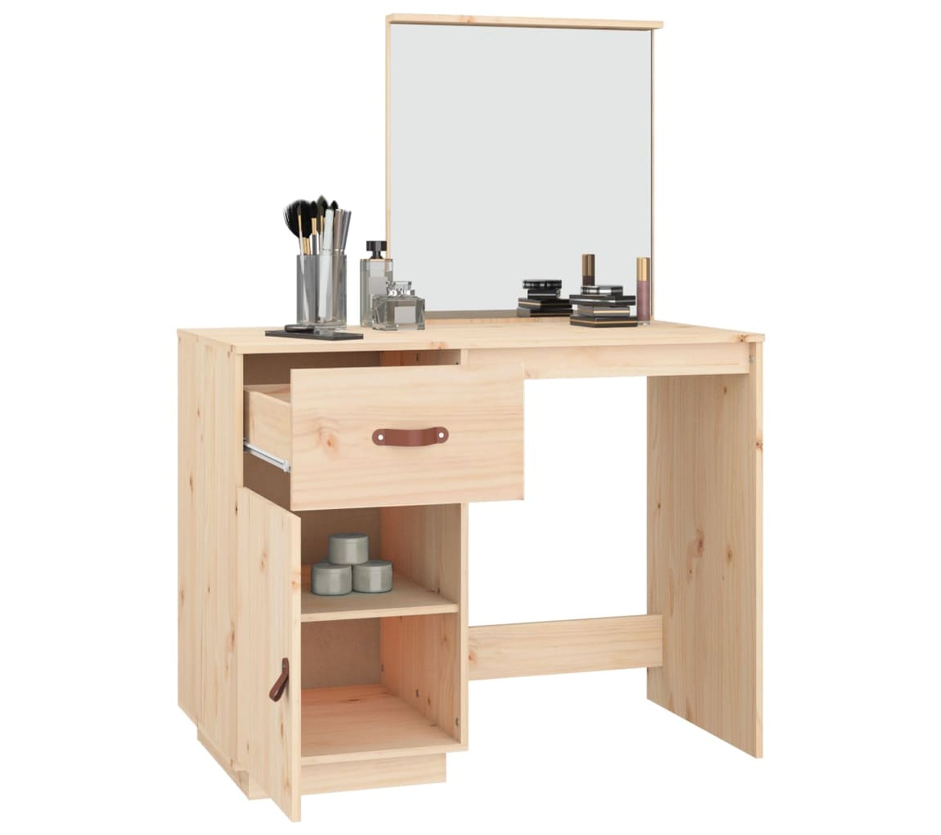Coiffeuse 95x50x134 Cm Bois De Pin Massif - Coiffeuse BUT