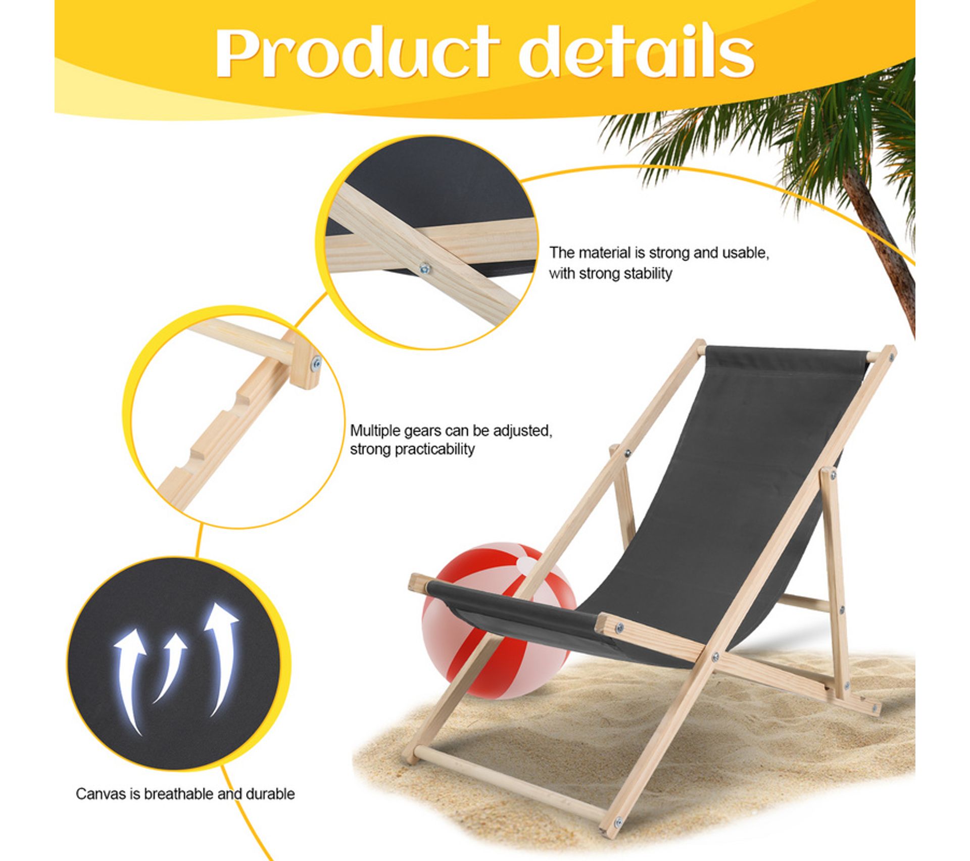 Chaise Longue Pliable Chaise Longue De Jardin En Bois Chilienne Gris - Chaise longue - Transat BUT