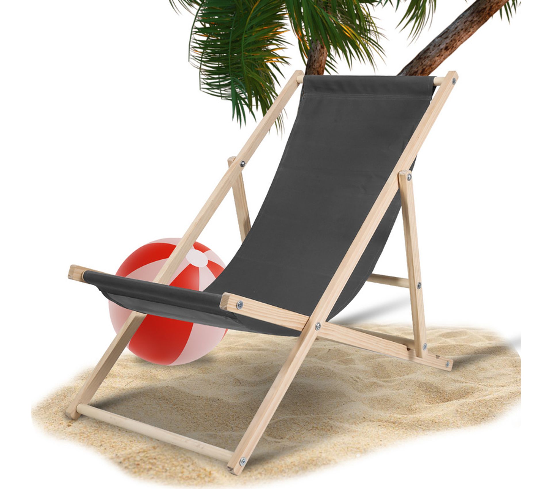 Chaise Longue Pliable Chaise Longue De Jardin En Bois Chilienne Gris - Chaise longue - Transat BUT